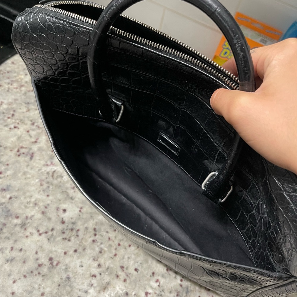 Ysl Yves Saint Laurent Duffle Briefcase Bag In Crocod… - Gem